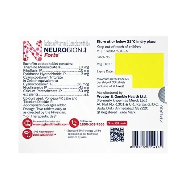 NEURO FORTE with Vitamin B complex 120 tablets USA/AU_ £3.31 - PicClick UK
