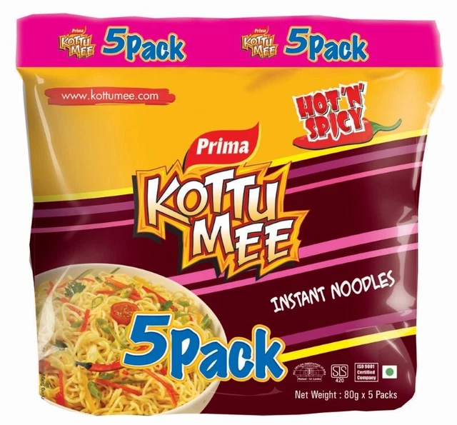 PRIMA NOODLES KOTTU Mee Hot and Spicy Flavour Family Pack | Sri Lankan ...