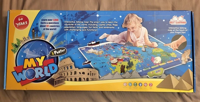 BEST LEARNING I-POSTER My World Interactive Map - Kids Educational ...