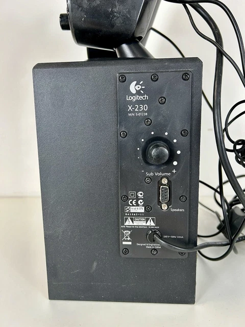 LOGITECH X-230 PC Speakers 2.1 Channel Multimedia System W/ Subwoofer ...