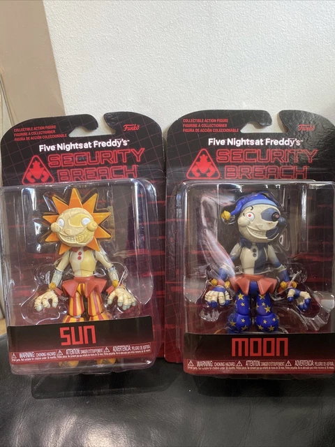 FIVE NIGHTS AT Freddys Sun & Moon FNAF Security Breach Funko Action ...