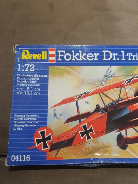 REVELL-FOKKER DR.1 TRIPLANE Model No. 04116- Scale 1:72- Complete-see ...