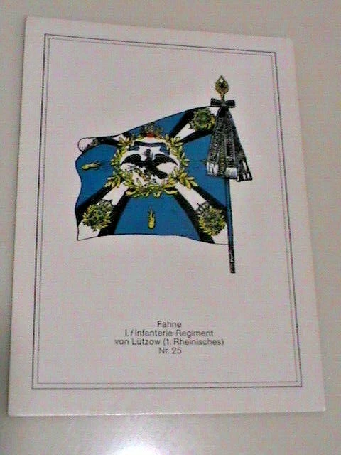 CARTOLINA FAHNE I / Infanterie-Regiment von Lutzow (1. Rheinisches) Nr ...
