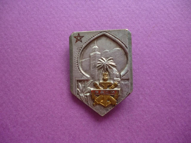 ANCIEN INSIGNE RACM Régiment d'Artillerie Coloniale du Maroc DRAGO-NICE EUR 39,00 - PicClick FR