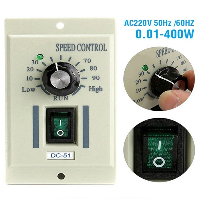 DC MOTEUR VITESSE Contrôleur AC 220V 50Hz Dc 0-90V Tour Contrôle Doux ...
