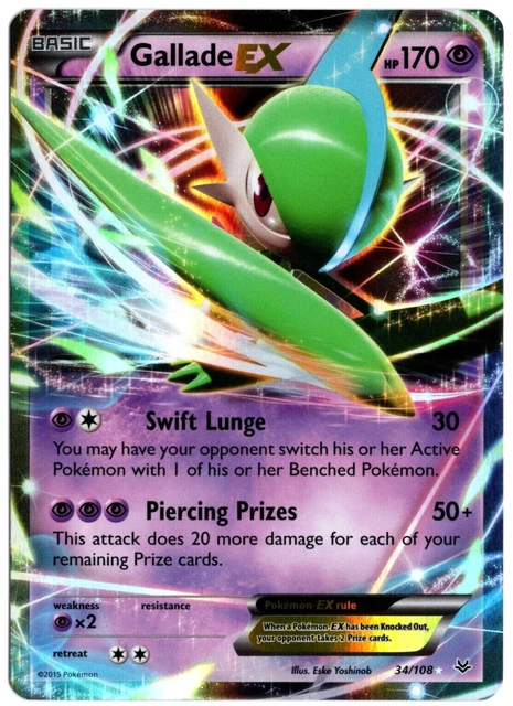 POKÉMON JCG - Gallade EX - 34/108 - Ultra Rare - XY : Ciel rugissant ...