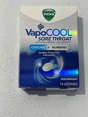 VICKS, VAPO COOL Sore Throat, Cooling & Numbing, Winterfrost, 16 ...