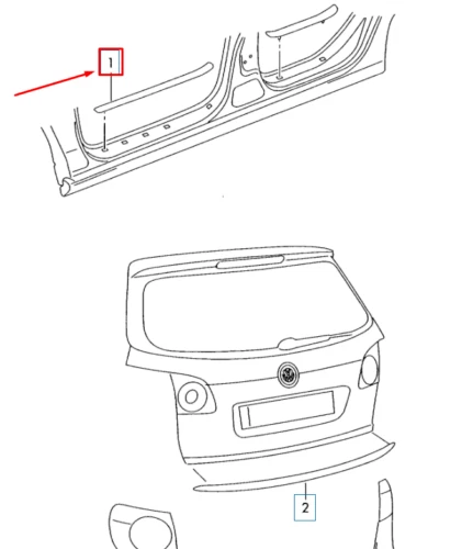 NEW GENUINE VW TIGUAN AD MK2 Front Left and Right Door Entry Strip Set ...