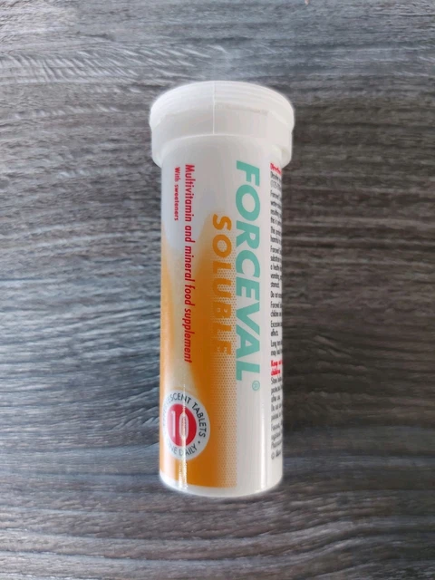 FORCEVAL MULTIVITAMIN & Mineral Food Supplement 10 Effervescent Tablets ...