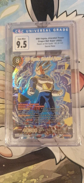 CGC 9.5 SSB Vegeta Unbridled Power SCR BT16-147 DragonBallSuper Realm ... CGC 9.5 SSB Vegeta Unbridled Power SCR BT16-147 DragonBallSuper Realm ...