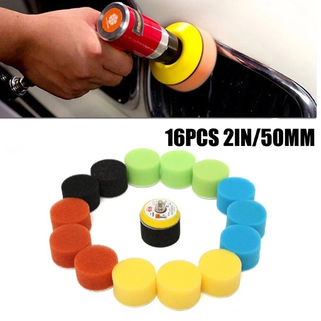 PROFESSIONAL FOR CAR Waxing Buffing Tool Kit with 2 Inch 50mm Sponge ...