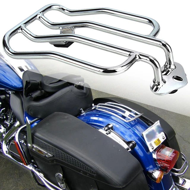 MOTORCYCLE CHROME FENDER Solo Seat Luggage Rack For Harley Sportster ...