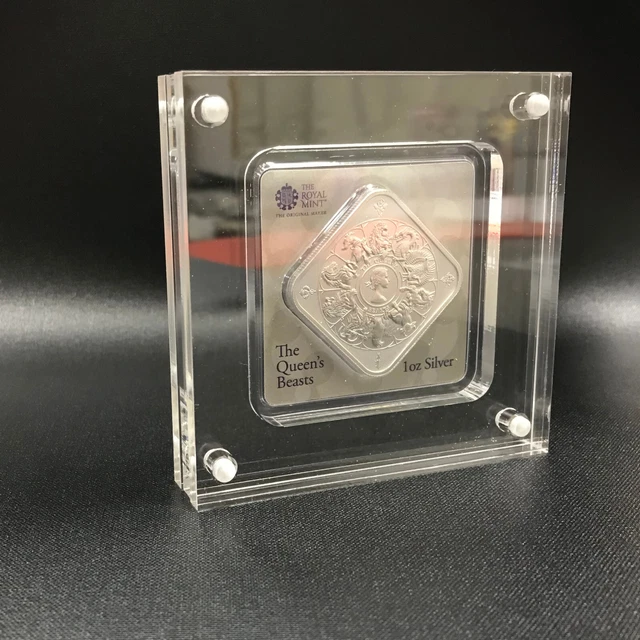 1OZ SILVER QUEENS BEAST ASSAY INGOT Display Frame , COIN NOT INC. £13. ...