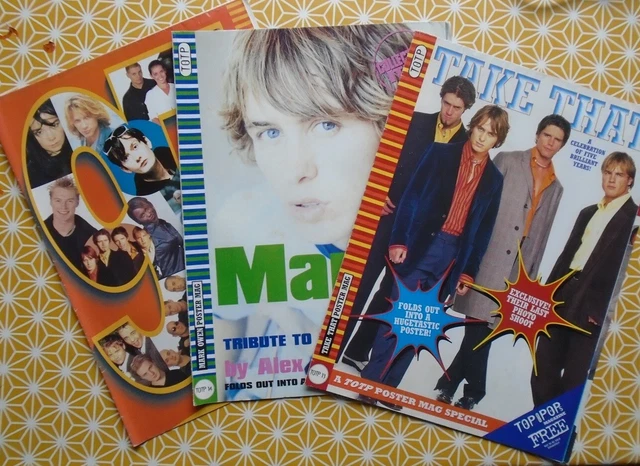 3 X TOP of the Pops foldout poster mags Take That Mark Owen £6.99 ...