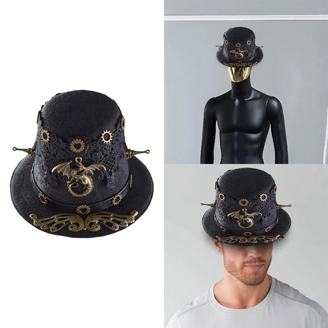 STEAMPUNK TOP HAT, Mechanical Gear Hat £12.23 - PicClick UK