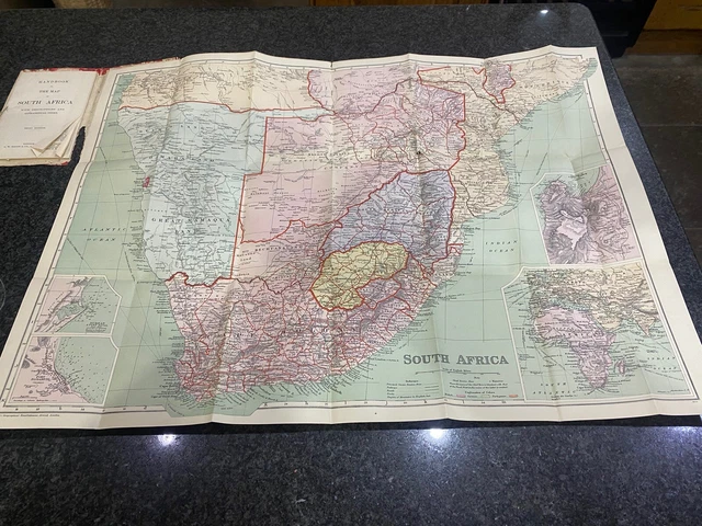 1895 BACON’S NEW Large Scale Map of South Africa £50.00 - PicClick UK