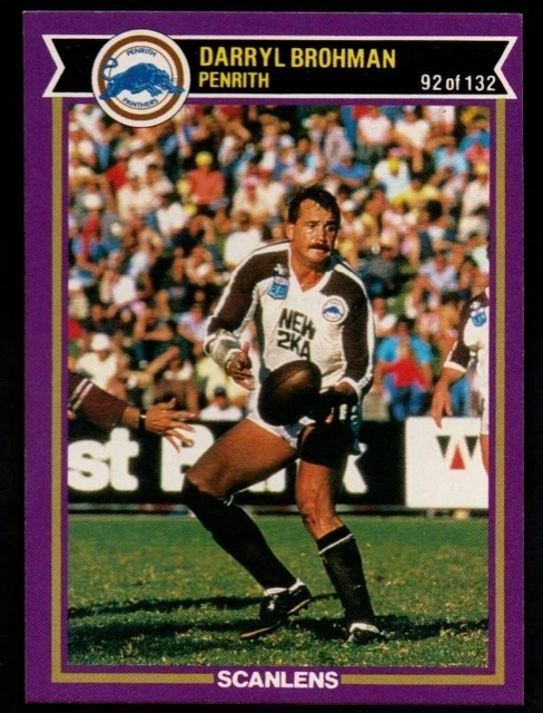 SCANLENS RUGBY LEAGUE Cards 1987-92 Darryl Brohman Penirth $8.98 ...