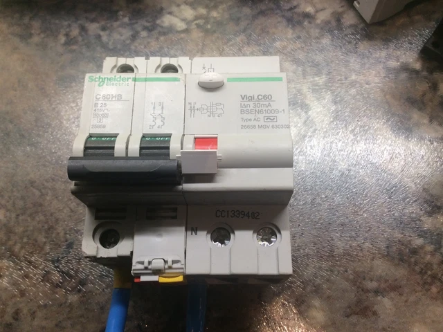 SCHNEIDER/MERLIN GERIN C60 Vigi 30mA double pole RCBO module. With ...