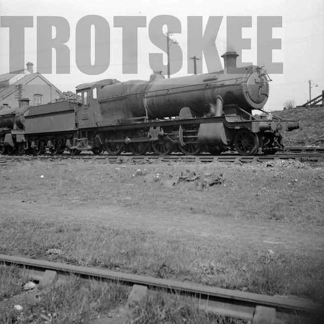 LARGER NEGATIVE BR British Railways Steam Loco 3825 Class 28xx 1955 ...