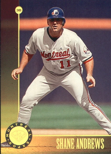 1996 (EXPOS) ÉPREUVES de presse feuille or #178 Shane Andrews/500 EUR 8 ...