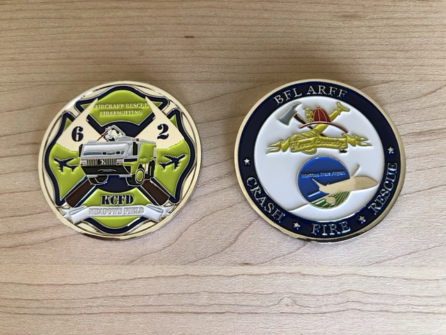 KERN COUNTY FIRE/BFL Airport ARFF Challenge Coin $13.95 - PicClick
