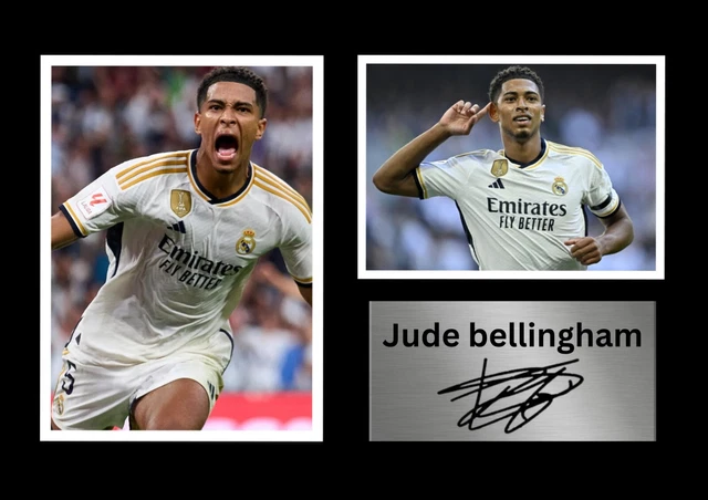 REAL MADRID JUDE Bellingham Signed A4 Autograph Photo Print storyboard ...