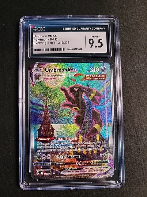 POKÉMON TCG UMBREON VMAX Evolving Skies 215/203 Holo Secret Raro CGC 9.5 EUR 902,61 - PicClick IT