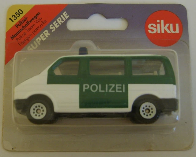SIKU 1350 VW T4 Polizei-Mannschaftsbus in OVP mit Error-Aufdruck Mannschaifwagen EUR 11,05 ...