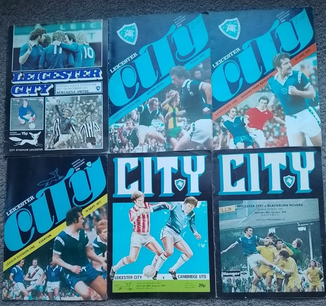 30 LEICESTER CITY football programmes bulk collections from the 1970s ...