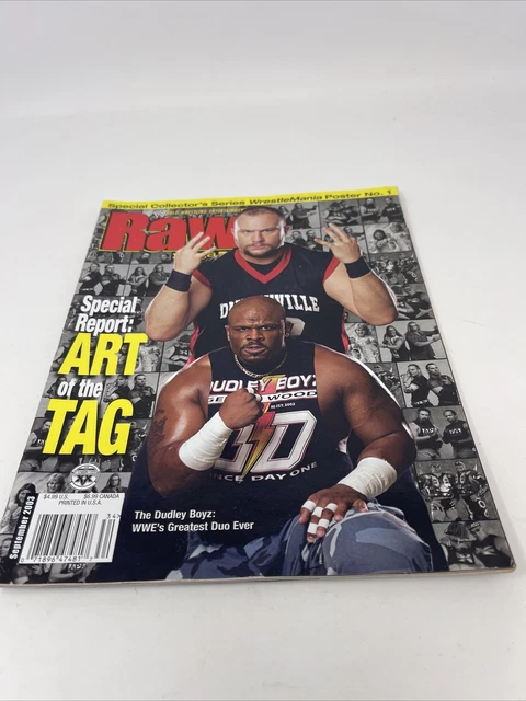 WWE WRESTLING RAW Magazine September 2003 W/ Hulk Hogan Poster Dudley ...