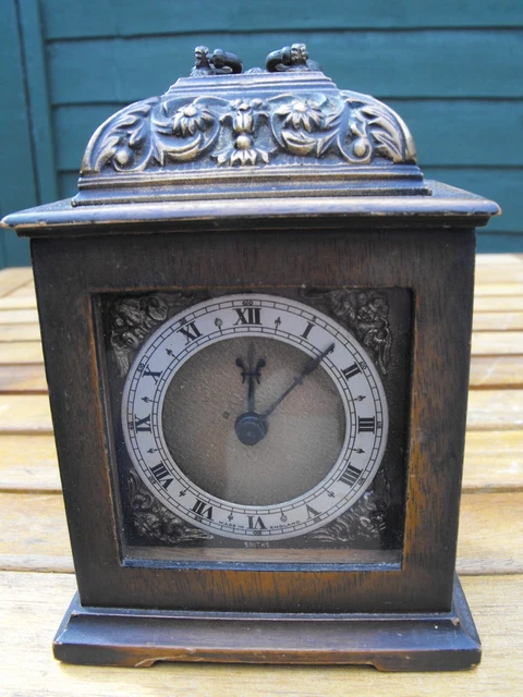 VINTAGE SMITHS ENGLAND Wooden Carriage Clock Battery Powered Works Well ...