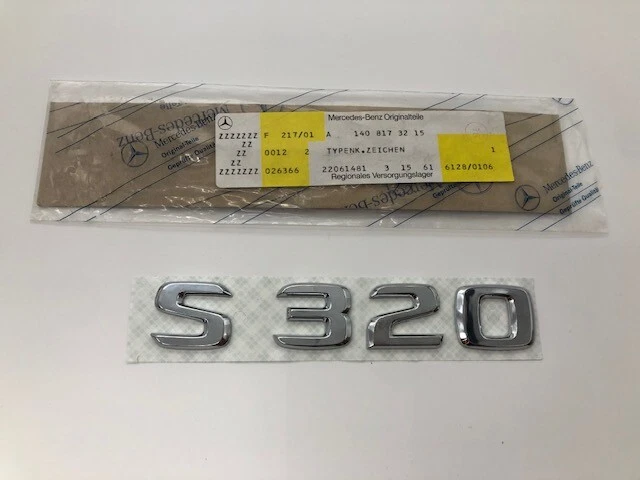 ORIGINAL MERCEDES-BENZ S-KLASSE S 320 Logo Typkennzeichen Schriftzug ...
