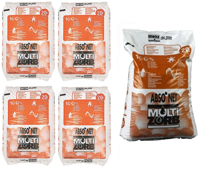 5 X GRANULI assorbenti olio MULIT ZORB granuli risposta olio ...