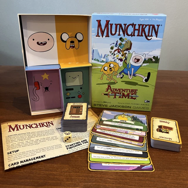 **100% COMPLETE** MUNCHKIN Adventure Time Game By Steve Jackson RARE ...