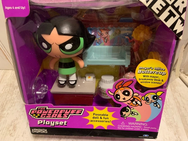 CARTOON NETWORK THE Powerpuff Girls Mayor's Office NRFB playset ...