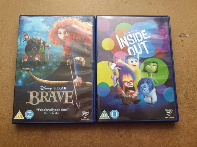 DISNEY PIXAR FILM Lot - Brave (DVD, 2012) & Inside Out (DVD, 2015) £4. ...
