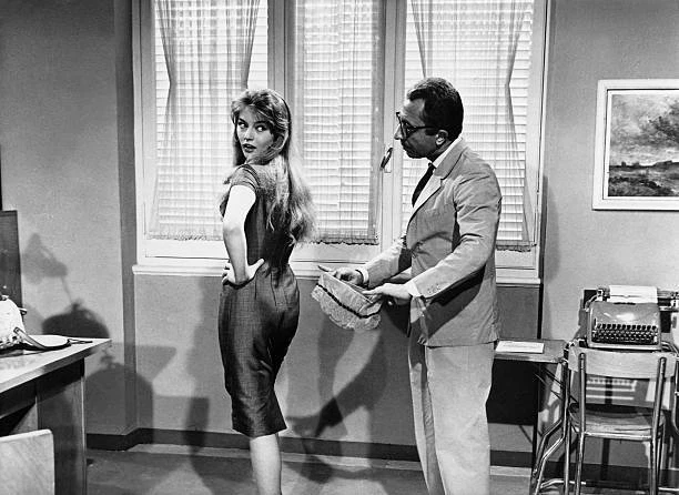 THE GERMAN ACTRESS Karin Hubner plays role actress play "Piros- 1958 ...
