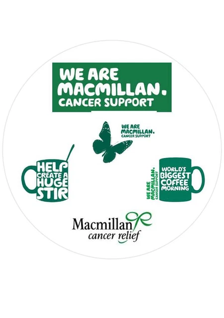 ROUND 7.5' MACMILLAN Cancer Support Charity Icing/Rice/Wafer Paper Cake ...
