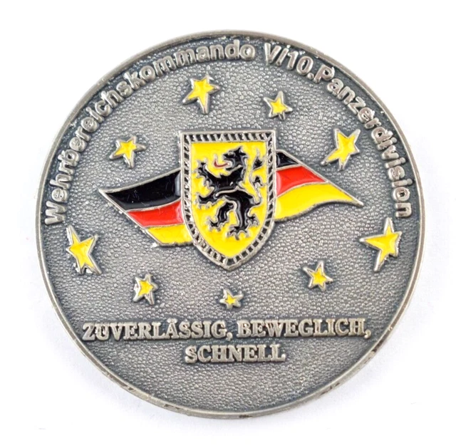 BUNDESWEHR COIN WEHRBEREICHSKOMMANDO V/10. Panzerdivision EUR 89,99 ...