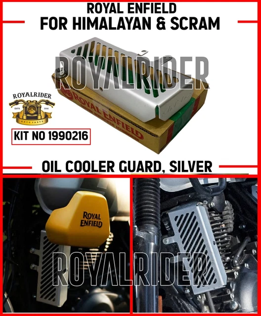 ROYAL ENFIELD HIMALAYAN and SCRAM 411 "OIL COOLER GUARD, SILVER" $46.66 ...