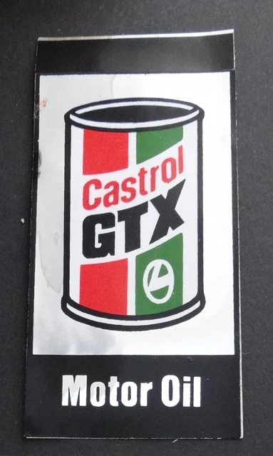 PROMOTIONAL STICKERS CASTROL GTX Motor Oil 70er Motor Sports Classic ...
