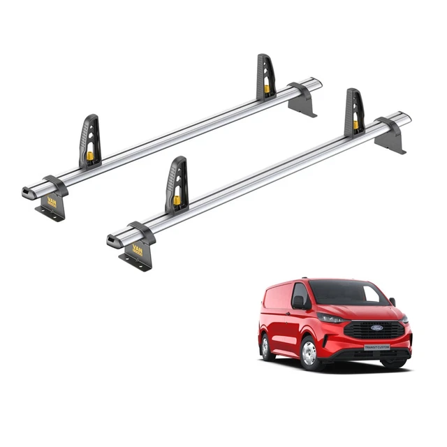 FORD TRANSIT CUSTOM Roof Rack for New 2024+ Models - 2 Roof Bars Van ...