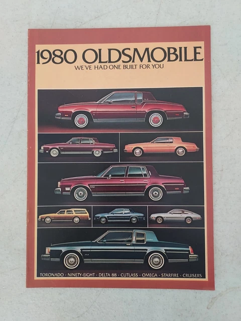 VINTAGE 1980 OLDSMOBILE GM Models Promotional Car Brochure Catalog 7"x ...