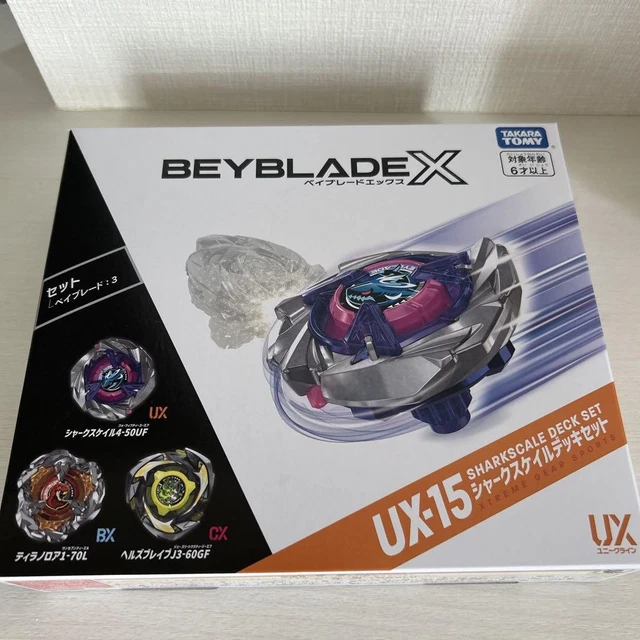 TAKARA TOMY BEYBLADE X UX-15 Shark Scale Deck Set Bey Blade Toy New ...