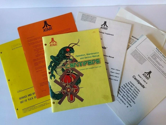 ATARI CENTIPEDE SERVICE Manual Schematics Monitor Info Bulletins Video ...