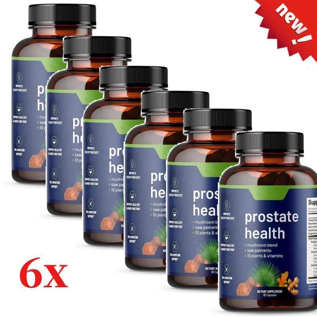 PROSTATE/HEALTH CAPSULES NATURAL Support for Men’s Wellness 60 Count;6X ...