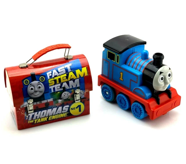 THOMAS THE TRAIN Fast Steam Team Lunch Box w/ Thomas Push and Go Train ...