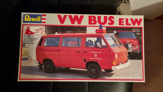 REVELL FEUERWEHR VW BUS ELW unverbaut, alles Original selten!! EUR 24 ...