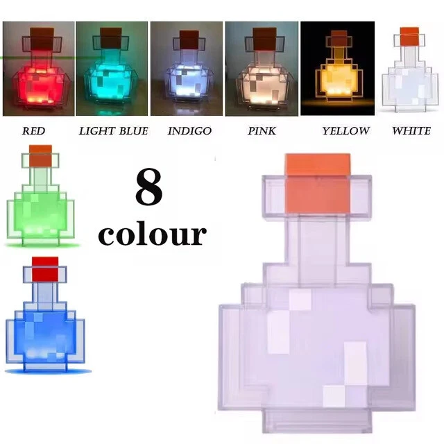 MINECRAFT POTION BOTTLE Colours Changing Light Small lamp Night Light ...