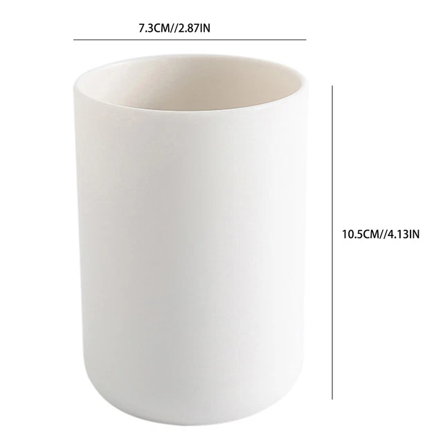 (300ML) WHITE PLAIN Toothbrush Cup Mouthwash For Indoor And Outdoor £4. ...